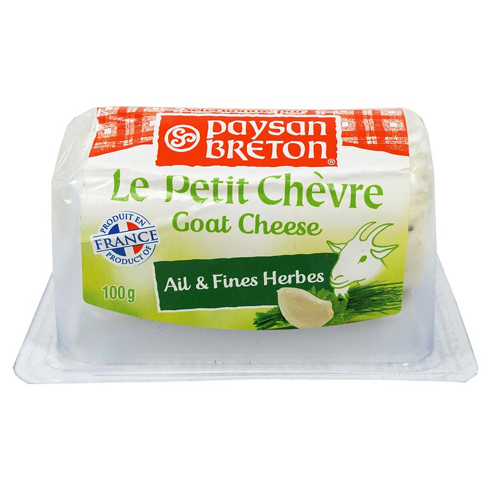 PAYSAN BRETON Chevre Buchette Ail & Fines Herbes - 100g - GO DELIVERY