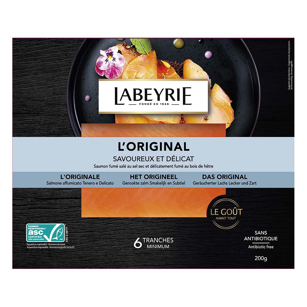 LABEYRIE Saumon Fume L'Original Slices - 200g - GO DELIVERY