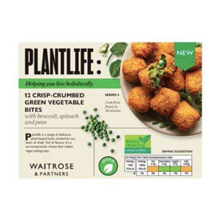 WAITROSE Plantlife Frozen Crisp Crumbed Green Vegetable Bites - 240g ...