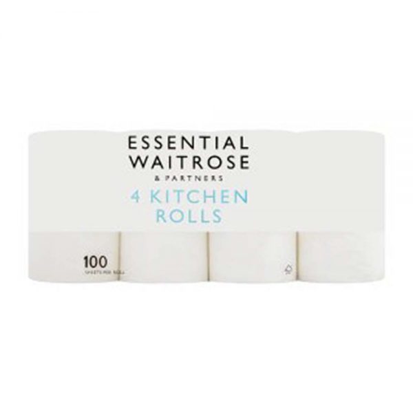 WAITROSE Essentials Kitchen Rolls (Pack of 4) - GO DELIVERY