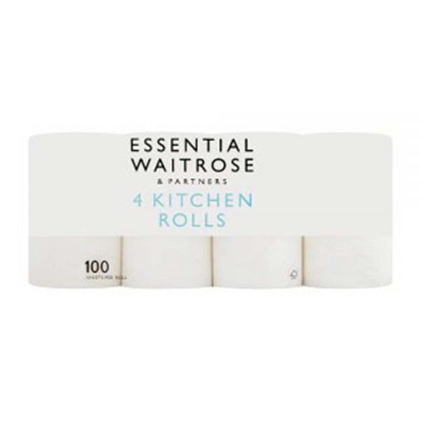 WAITROSE Essentials Kitchen Rolls (Pack of 4) - GO DELIVERY