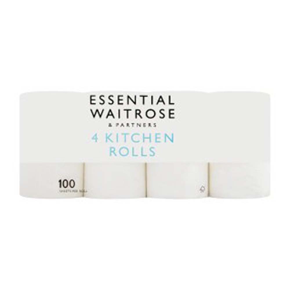 WAITROSE Essentials Kitchen Rolls (Pack of 4) - GO DELIVERY