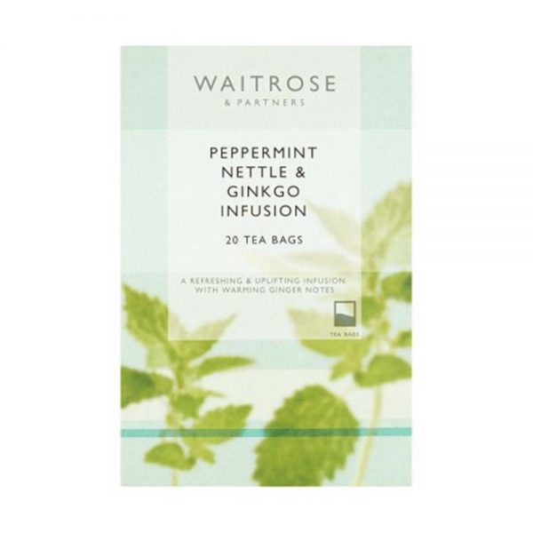 WAITROSE Peppermint Nettle & Ginkgo Infusion 20 Tea Bags - 30g - GO ...