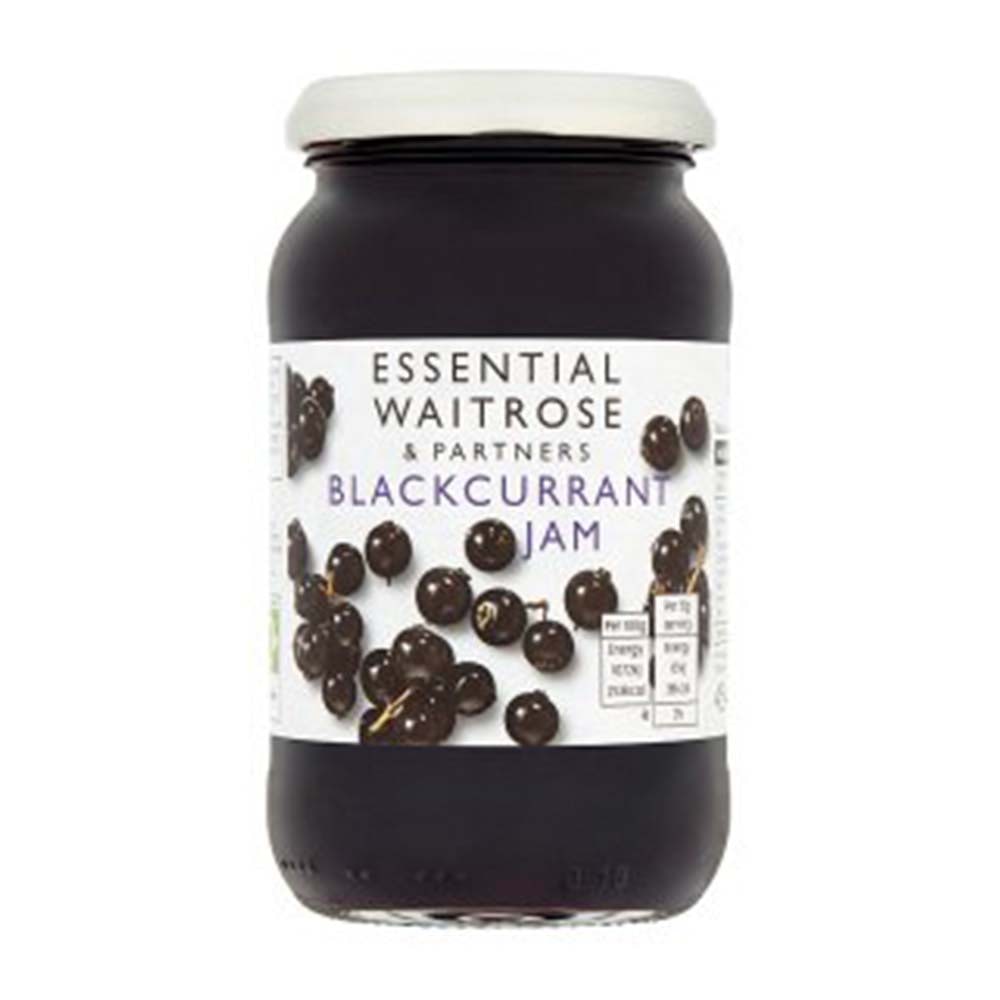 WAITROSE Essential Blackcurrant Jam - 454g - GO DELIVERY