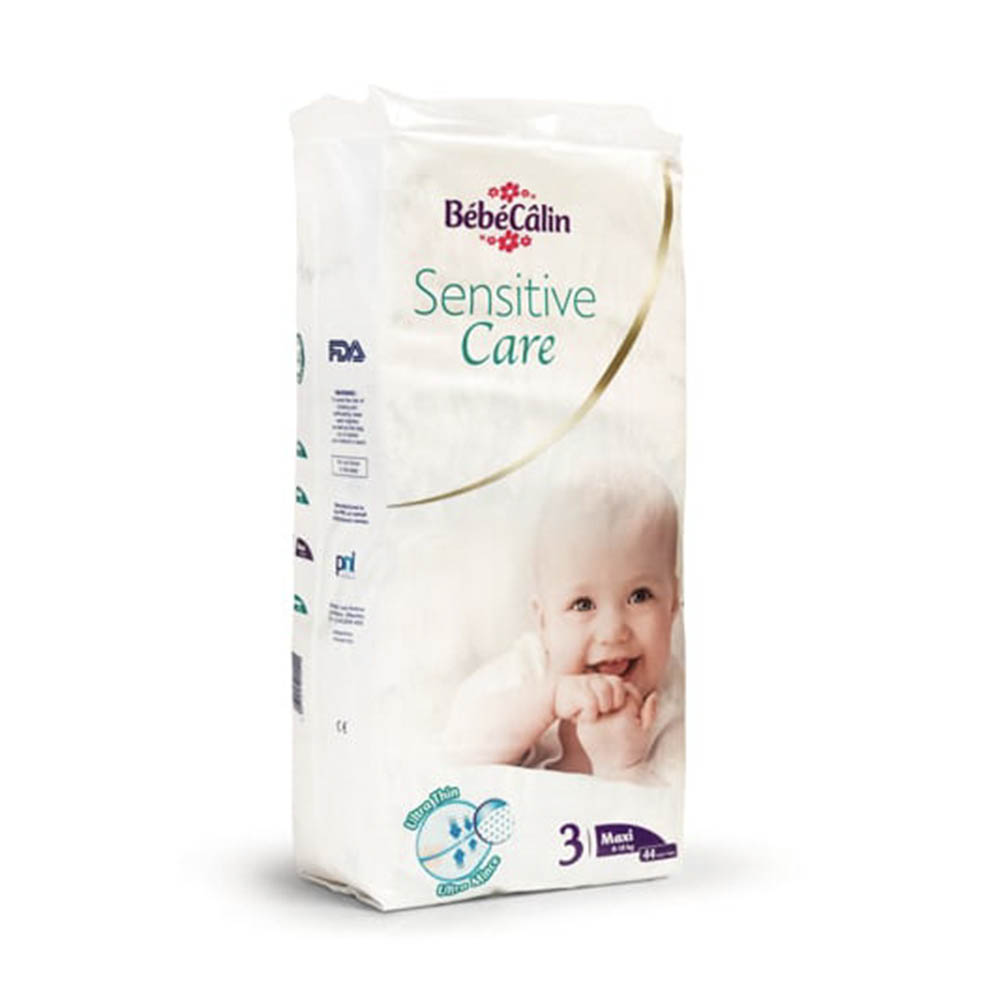 BÉBÉCALIN Sensitive Care Maxi - 8kg - 18kg (Pack of 44) - GO DELIVERY