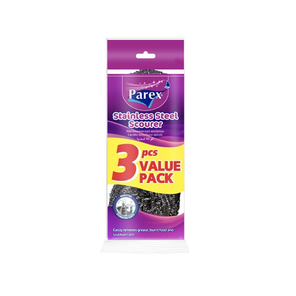 PAREX Metallic Scourer - (Pack of 3) - GO DELIVERY
